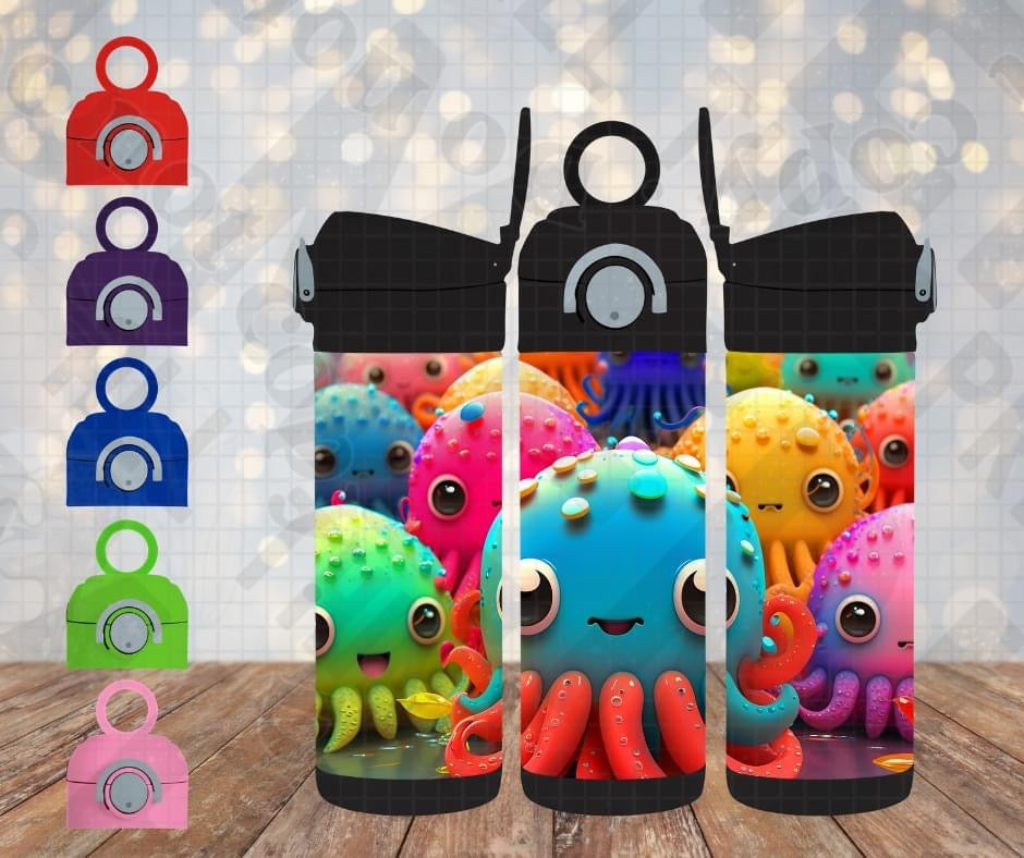 12oz Cute Octopus Cup 0102 – Mericc All Things Pressed LLC